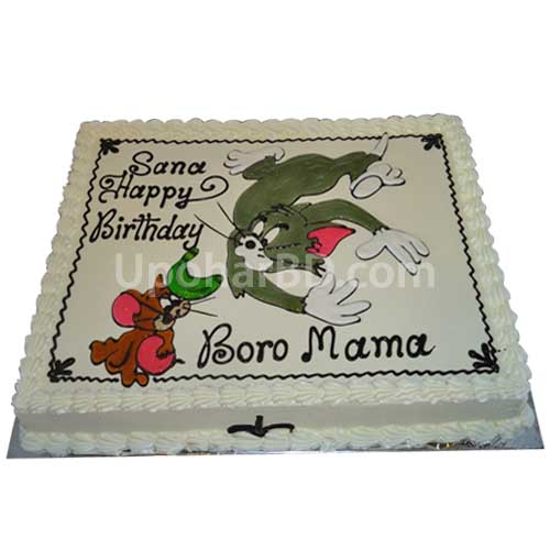 Send birthday cake online to BD - Tom and Jerry Cake - Cartoon Shape ...