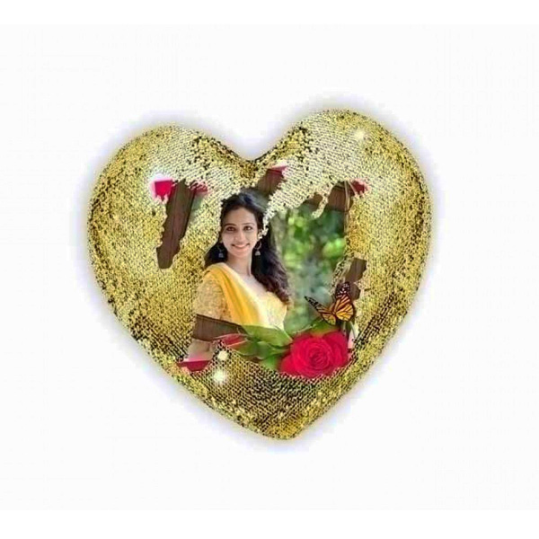 heart shape customized magic pillow for online order - Customized Heart ...