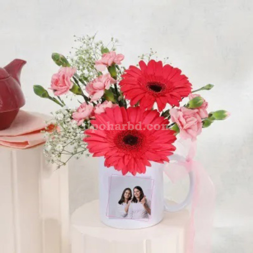 Order this pink flower mug for your loved ones in Bangladesh ...